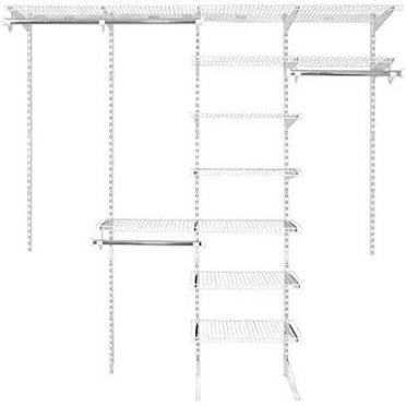 Rubbermaid FastTrack 6 to 10 Ft Wide White Wire Closet Configuration ...