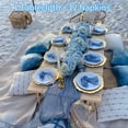 13Pcs Bohemian Cheese Cloth Tablecloth Set, Gray-Blue Style with 1 ...