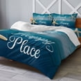4 Piece Duvet Cover Set Full, Nautical Starfish Summer Beach Blue Waves ...
