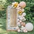 Arch Backdrop 6 Ft, Brown Coastal Spandex Stretch Fitted Arch Cover ...