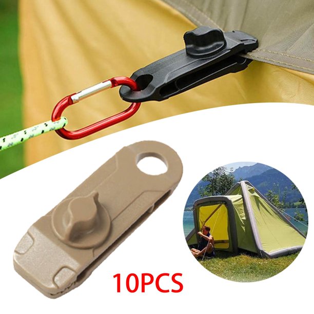 10x Camping Tent Clamps Tarp Clips Heavy Duty Lock Canopies Screen ...