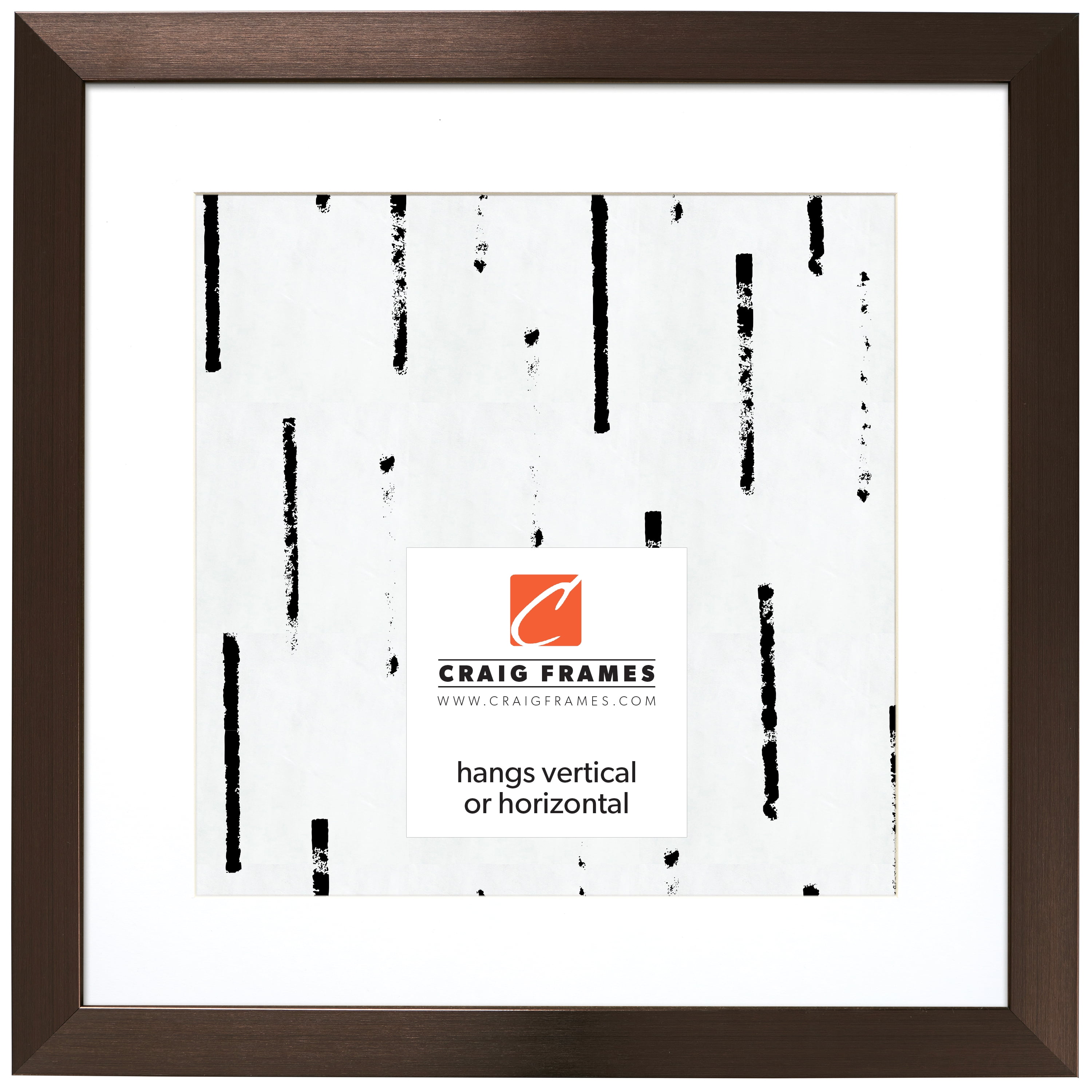 Craig Frames Modern Aesthetics 125, 24x24 inch Picture Frame Matted for ...