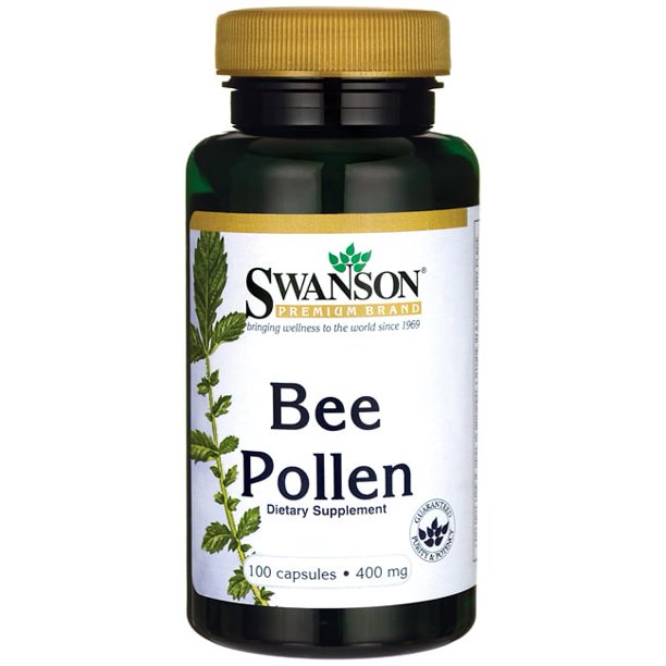 Swanson Bee Pollen 400 mg 100 Capsules - Walmart.com - Walmart.com