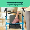 Medline Rolling Walker, Folding Rollator with Seat and 6-In Wheels ...