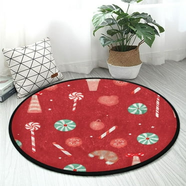 LongLiYi Christmas Round Rug 24 Inch,Christmas Area Rug Washable ...