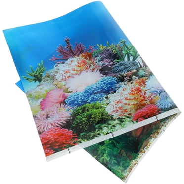 Aquarium Background Poster Fish Tank Decoration Landscape - Multicolor ...