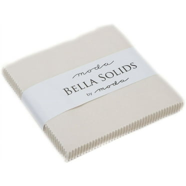 Bella Solids White Moda Charm Pack; 42 - 5" Precut Fabric Quilt Squares ...