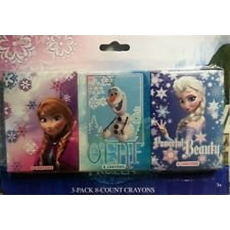 Disney Frozen 3 Pack 8 Count Crayons (Anna, Olaf, & Elsa Powerful ...