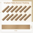 12 Packs Burlap Wedding Table Runners, Farmhouse Natural Jute Country ...