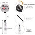 2PCS Bling Badge Reels Retractable with Alligator Clip,RN Badge Card ...