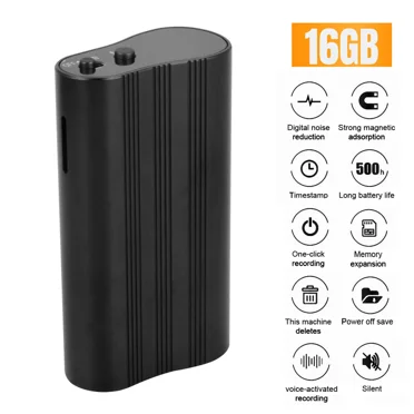 Knight KT1000 64GB Magnetic Voice Activated Recorder, Hidden Mini Audio ...