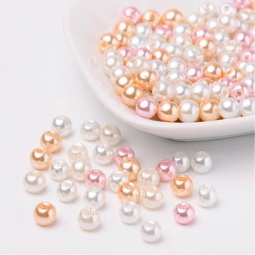 400pcs Pastel Mix Pearlized Glass Pearl Beads Mixed Color 4mm Hole: 1mm ...