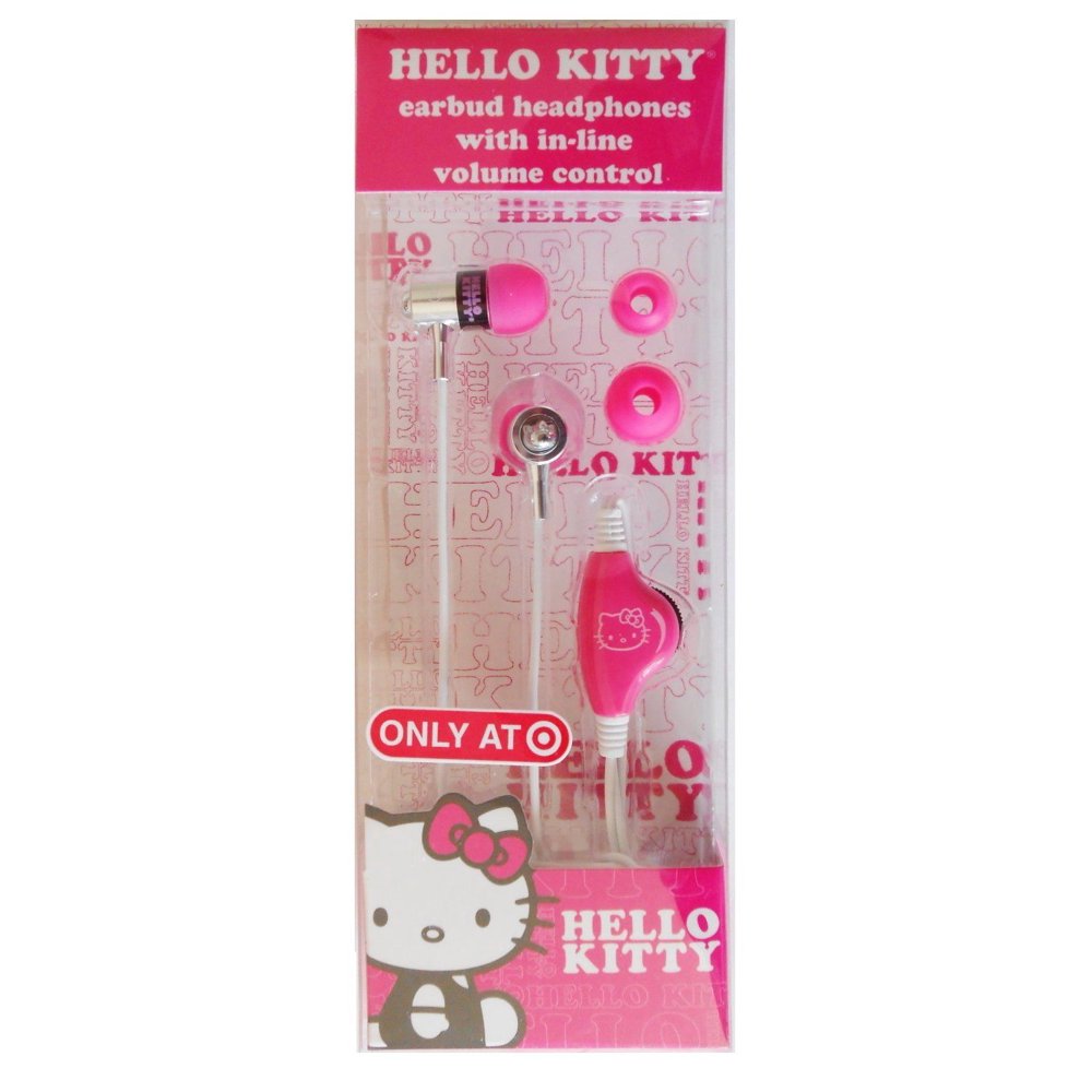 Hello Kitty Earbud Earphones Headphones In-line Volume Control Phone ...