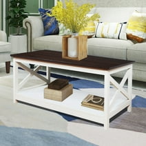 Winsome Wood Genoa Coffee Glass Top Table, Espresso Finish - Walmart.com