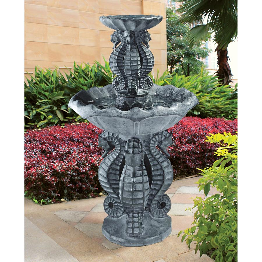 Design Toscano Spirit of the Ocean Two-Tier Seahorse Fountain - Walmart.com