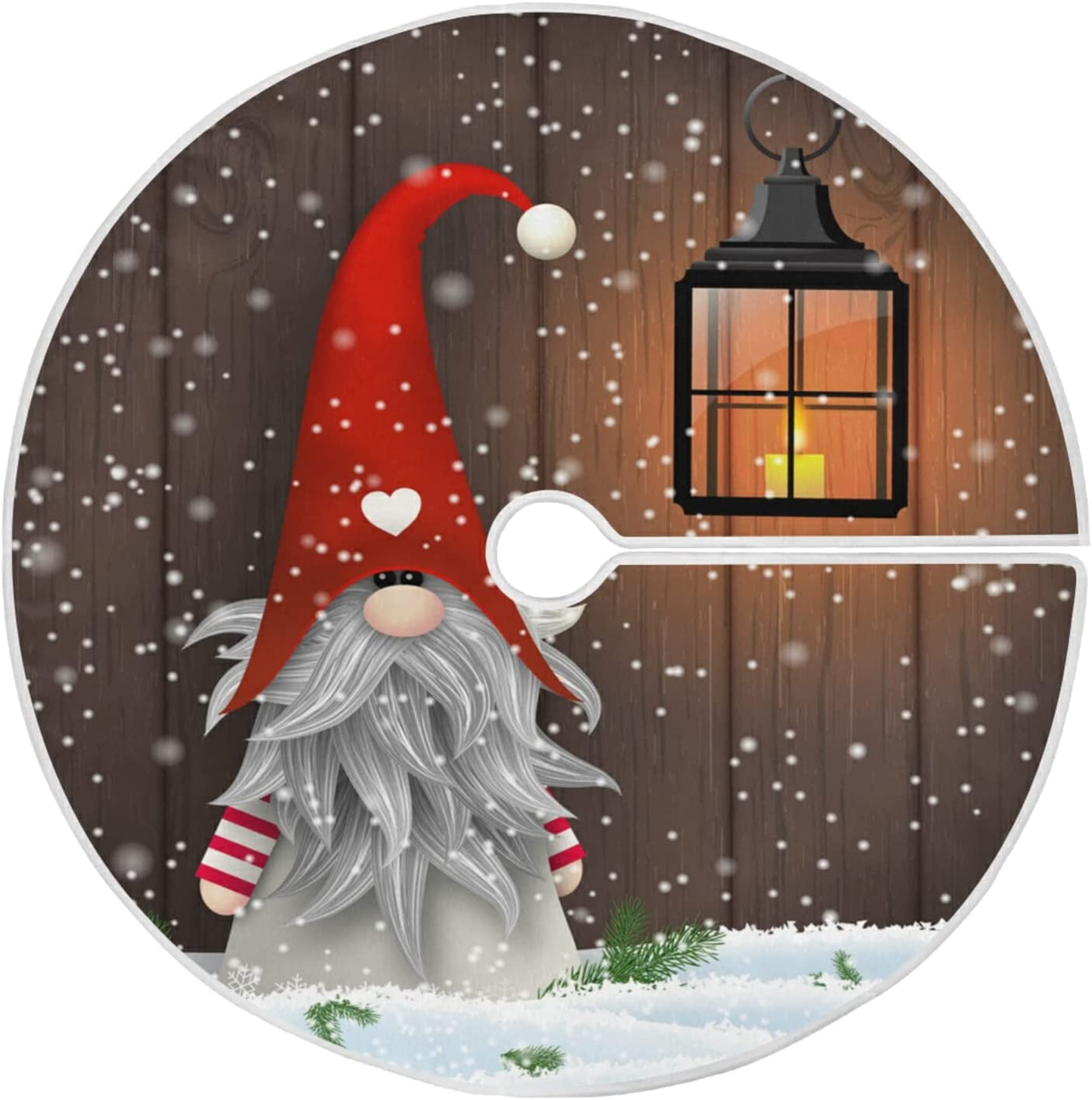 FMSHPON Christmas Tomte Xmas Christmas Tree Skirt Stand Mat for Holiday ...