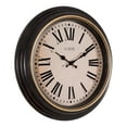 La Crosse Co. 18 Inch Antique Brown Quartz Wall Clock, Ticking Hanging ...