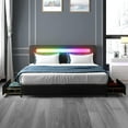 BALUS Queen LED Bed Frame with 4 Drawers, RGB LED Platform Bed Frame ...