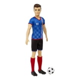 Barbie Soccer Ken Doll, Cropped Hair, #10 Uniform, Soccer Ball, Cleats ...