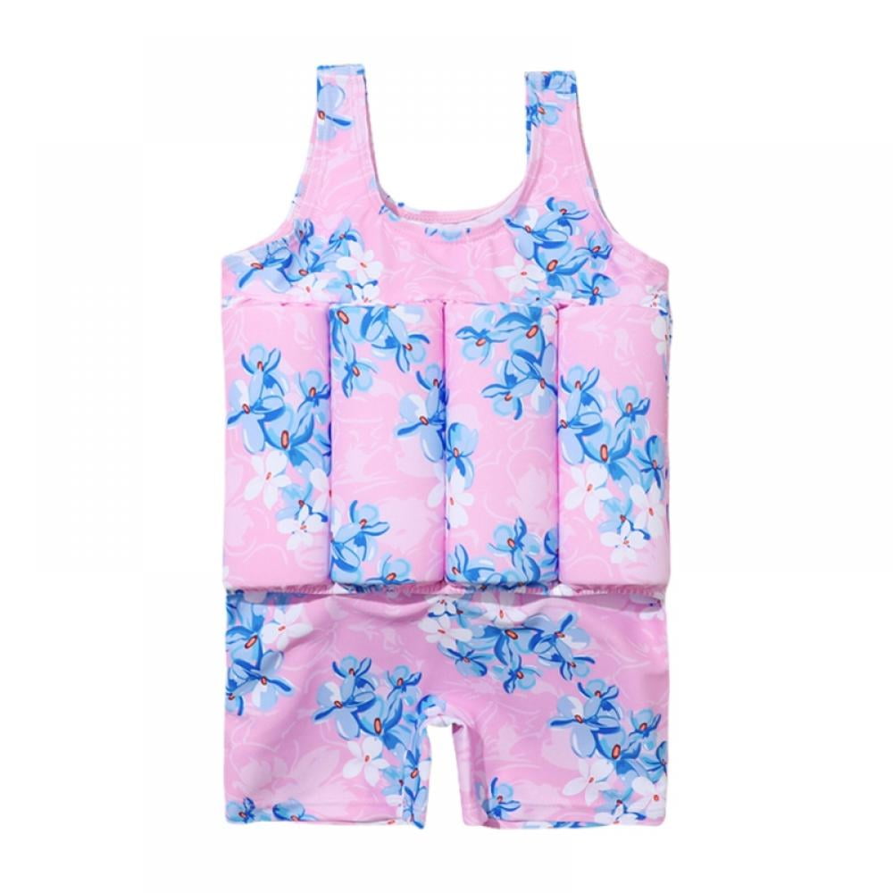 Kids Toddler Girls Floatation Swimsuit with Removable Buoyancy Baby ...
