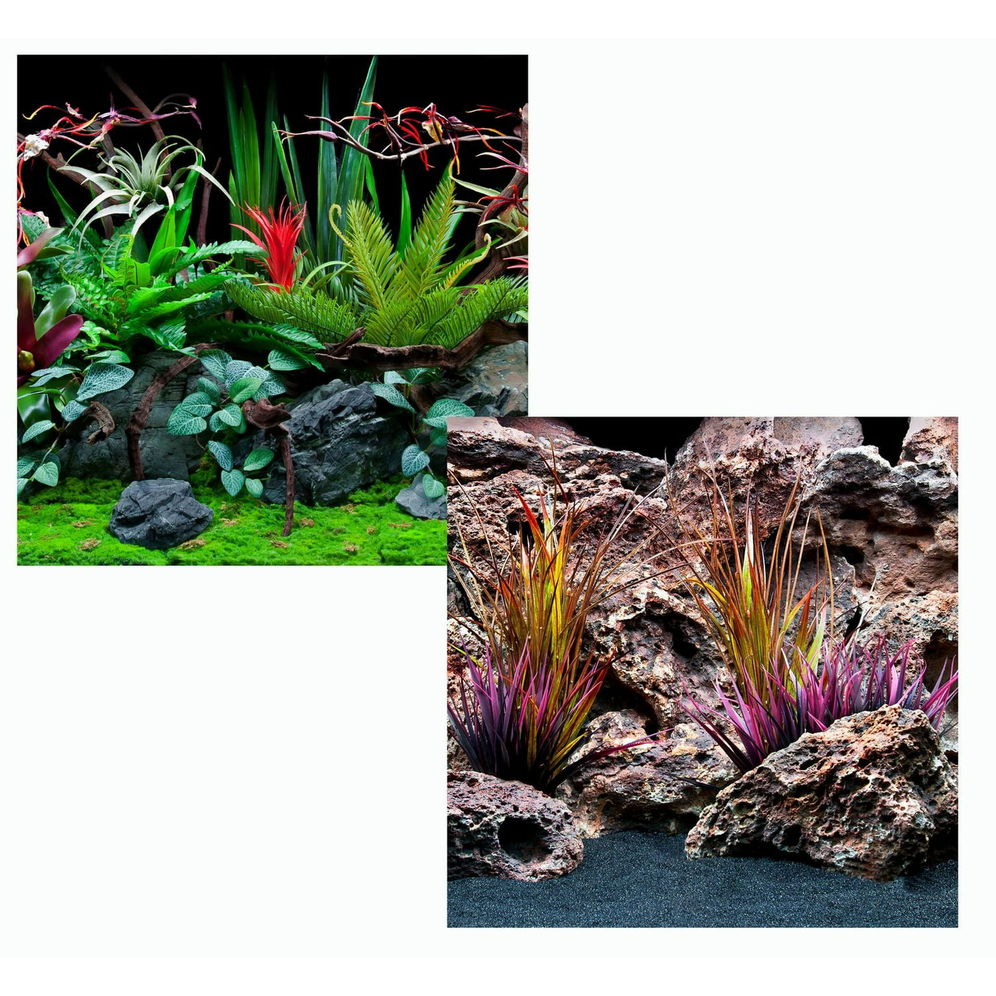 Click here for Marina Double Sided Aquarium Background  Jungle Fl... prices