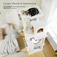 56.3'' Tall Cat Tree for Indoor Large Cats, Multi-Level Cat Tower with ...