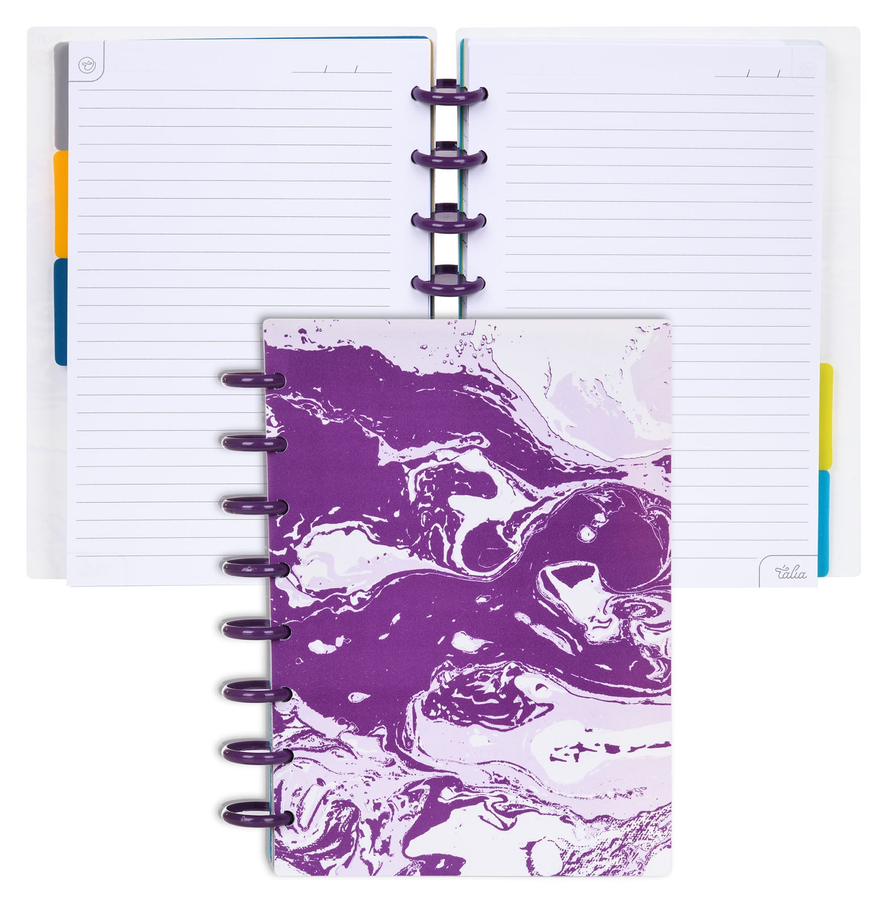 Talia Notebook Planner Customizable – 7290 (Purple Marble /Purple Disc ...