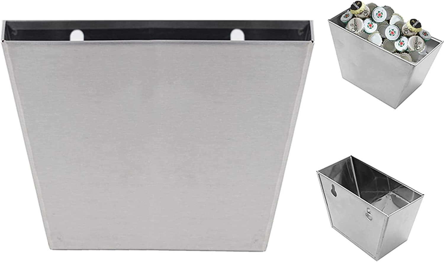 Miumaeov Beer Bottle Cap Storage Bucket Stainless Steel Wall Mount Beer ...