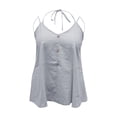 Elegant Adjustable Strap Tank Top with Decorative Button Detailing for ...