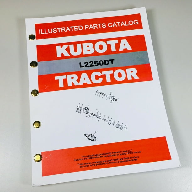 Kubota L2250Dt Tractor Service Repair Manual Technical Shop Book ...