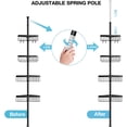 Corner Shower Caddy Tension Pole: Adjustable Rustproof 4-Tier Inside ...