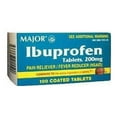 Major Ibuprofen Pain Reliever & Fever Reducer Tablets, 200 mg, 100 ...