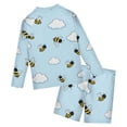 Bee Cloud Pattern Boys' Bathing Suit UPF 50+ Boys' Rash Guard Sets ...
