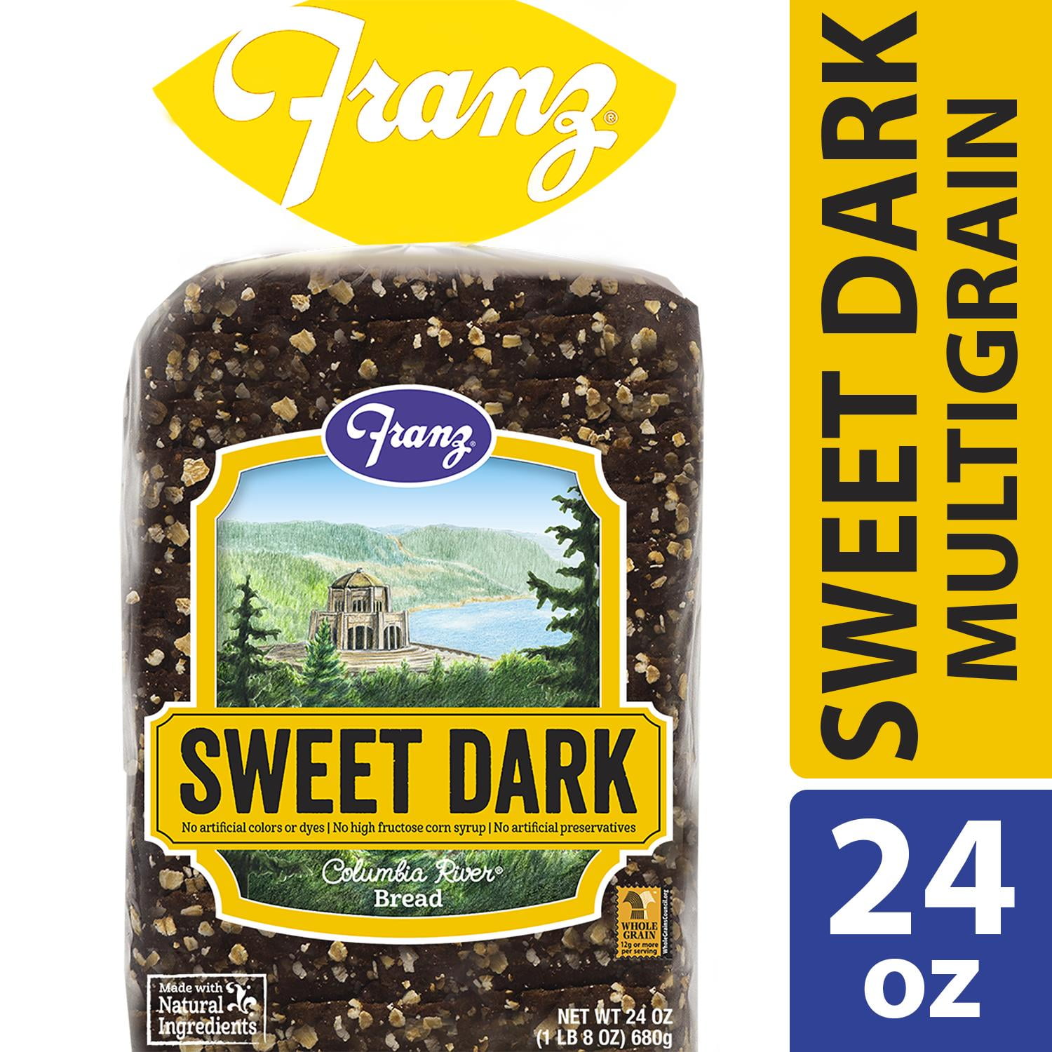 Franz Columbia River Sweet Dark Whole Grain Bread, 24 oz - Walmart.com