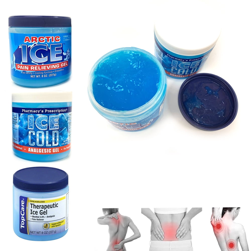 Ice Analgesic Gel Menthol Muscle Rub Pain Relief Cream 8 Oz Jar Sore ...