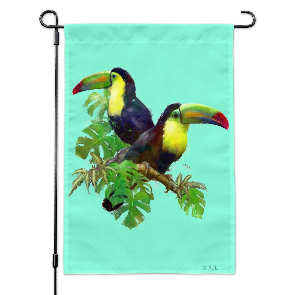 Toucan Tropics Tropical Rainforest Watercolor Garden Yard Flag ...
