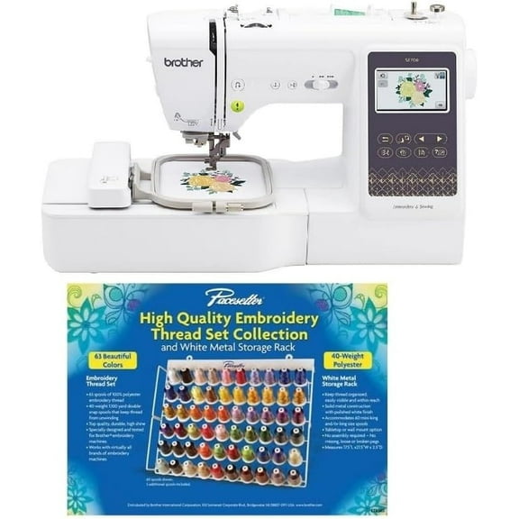 Brother SE700 Programmable Embroidery & Sewing Machine w/ Quilting, 80 ...