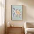Affixzi Sea Turtle Poster, Coastal Animal Wall Art, Minimal ...