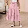 Bainana High Waist Pure Skirt For Girls Child Solid Color Elastic Waist ...