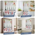 Bathroom Shower Curtain Winter Snowman on Snowfield Waterproof Shower ...