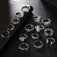 Homaful 52 Pcs Knuckle Rings Set, Stackable Gold Silver Rings, Carved ...