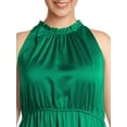 Nine.Eight Women's and Women's Plus Satin Halter Midi Dress, Sizes XS ...