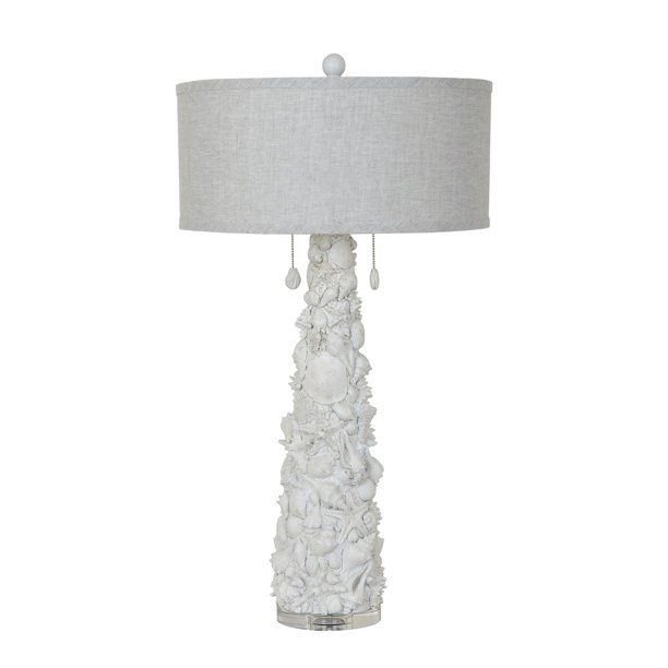Caicos 35-Inch Table Lamp, White Shell - Walmart.com