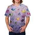 Iaqnaocc Mardi Gras Mens Scrubs Big & Tall Carnival Prints Wrinkle-Free ...
