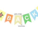 2pcs Back-to-school Party Pull Flags Welcome Back Banners Welcome Back ...