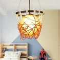 FINE MAKER Basketball Pendant Light Glass Industrial Chandelier Sport ...