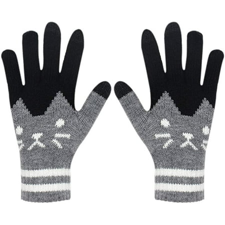 RARITY-US Women Men Winter Touch Screen Gloves Warm Knit Texting ...