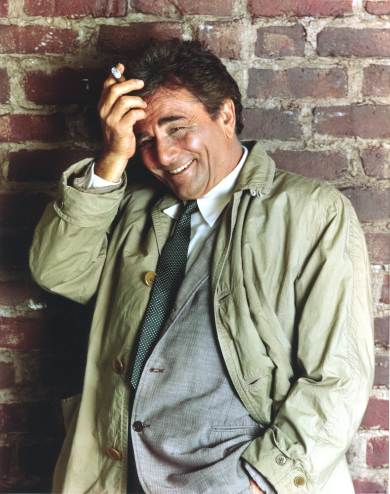 Peter Falk smiling in Formal Outfit with Gray Coat Portrait Photo Print ...