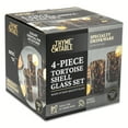 Thyme And Table 4 Pack 20oz Tortoise Brown Drinking Glass Set