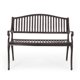 GDF Studio Stassi Outdoor Traditional Cast Aluminum Bench, Bronze ...